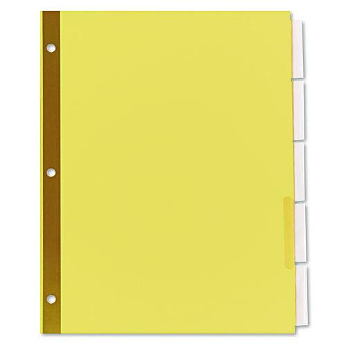 Universal® Deluxe Extended Insertable Tab Indexes, 5-Tab, 11 x 8.5 ...