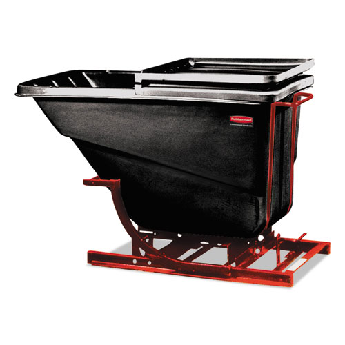 Self-Dumping Hopper, 2 Cubic Yard, 1000 lb Capacity, Black/Red ...