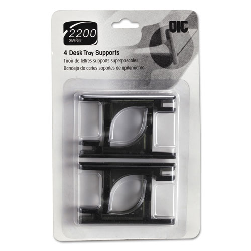 2200 Series Desk Tray Supports, Plastic, Black, 4 Supports/Pack - Best ...