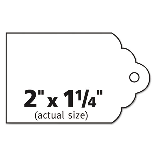 Printable Scalloped Edge Tags with Strings, 2 x 1 1/4, White, 180 Tags ...