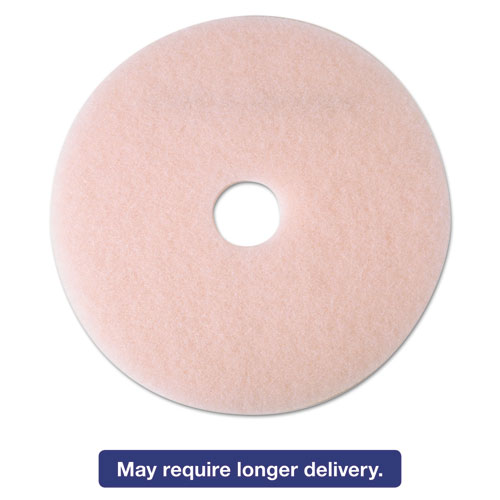 Ultra High-Speed Eraser Floor Burnishing Pad 3600, 24", Pink, 5/Carton