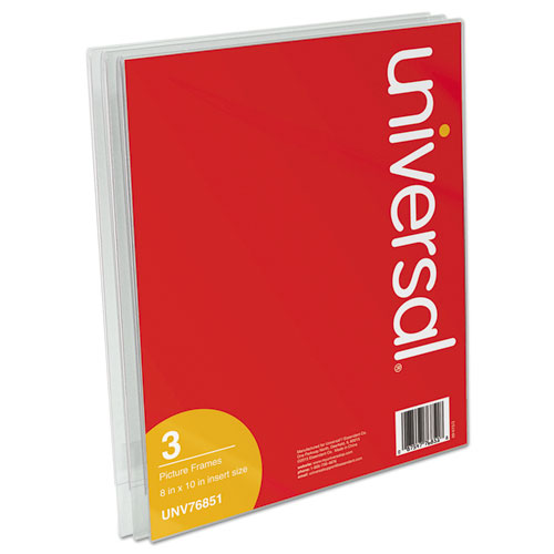 Universal® Clear L-Style Freestanding Frame, 8 x 10 Insert, 3/Pack ...