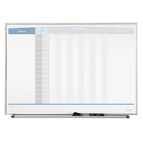 Quartet® Horizontal Matrix Employee Tracking Board, 23 x 16, Aluminum ...