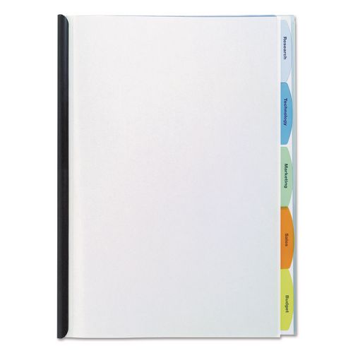 View-Tab Report Cover, Grooved Sliding Bar, 8.5 x 11, Clear/Clear ...