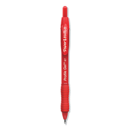 Paper Mate® Profile Gel Pen, Retractable, Medium 0.7 mm, Red Ink ...