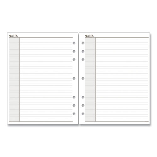 Lined Notes Pages for Planners/Organizers, 8.5 x 5.5, White Sheets ...