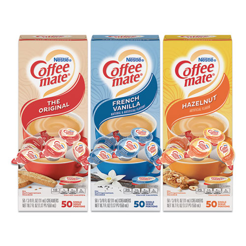 Liquid Coffee Creamer, Assorted Flavors, 0.38 oz Mini Cups, 150/Carton ...