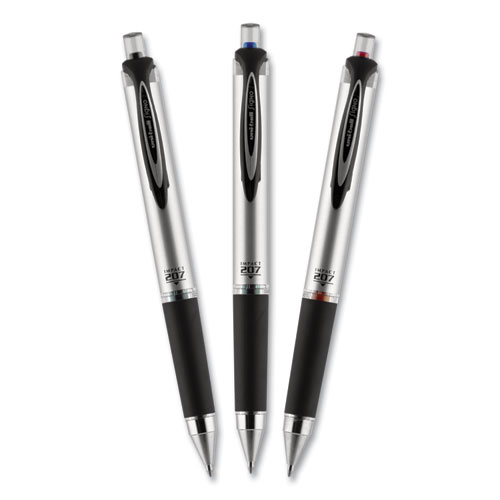 207 Impact Gel Pen, Retractable, Bold 1 mm, Blue Ink, Black/Blue Barrel