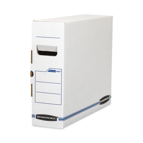 X-Ray Storage Boxes, 5" x 18.75" x 14.88", White/Blue, 6/Carton - Zerbee