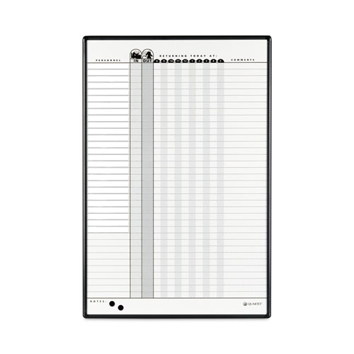 Quartet® Employee In/Out Board System, 36-Person Tracking, 24" x 36 ...
