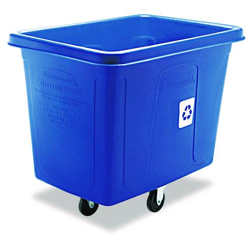 Recycling Cube Truck, 120 gal, 500 lb Capacity, Polyethylene, Blue ...