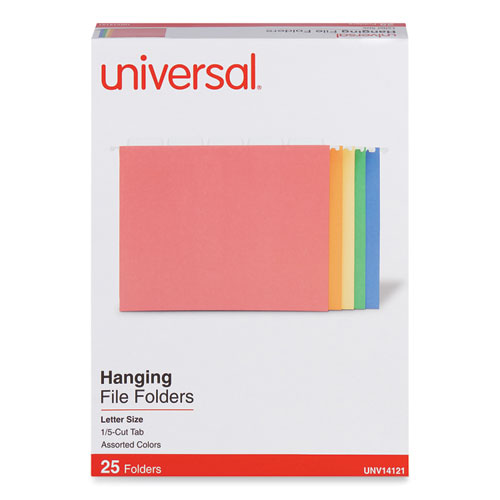 Deluxe Bright Color Hanging File Folders, Letter Size, 1/5-Cut Tabs ...