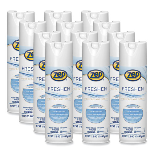 Freshen Disinfectant Spray, Spring Mist, 15.5 oz Aerosol Spray, 12 ...