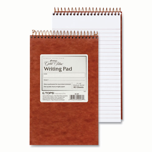 Ampad® Gold Fibre Retro Wirebound Writing Pads, Medium/College Rule ...