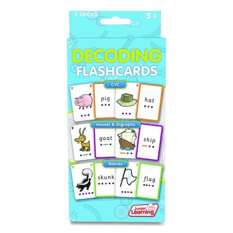 Decoding Flashcards: Blend Patterns, CVC Words, Vowels/Digraphs, Grades ...
