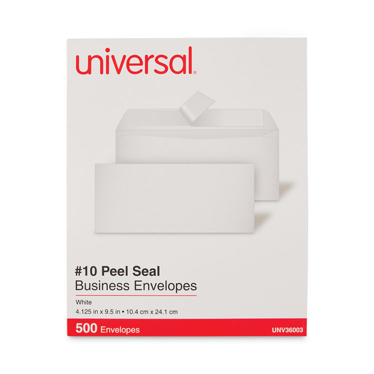 UNV36003 | Universal® 36003 Peel Seal Strip Business Envelope, #10 ...